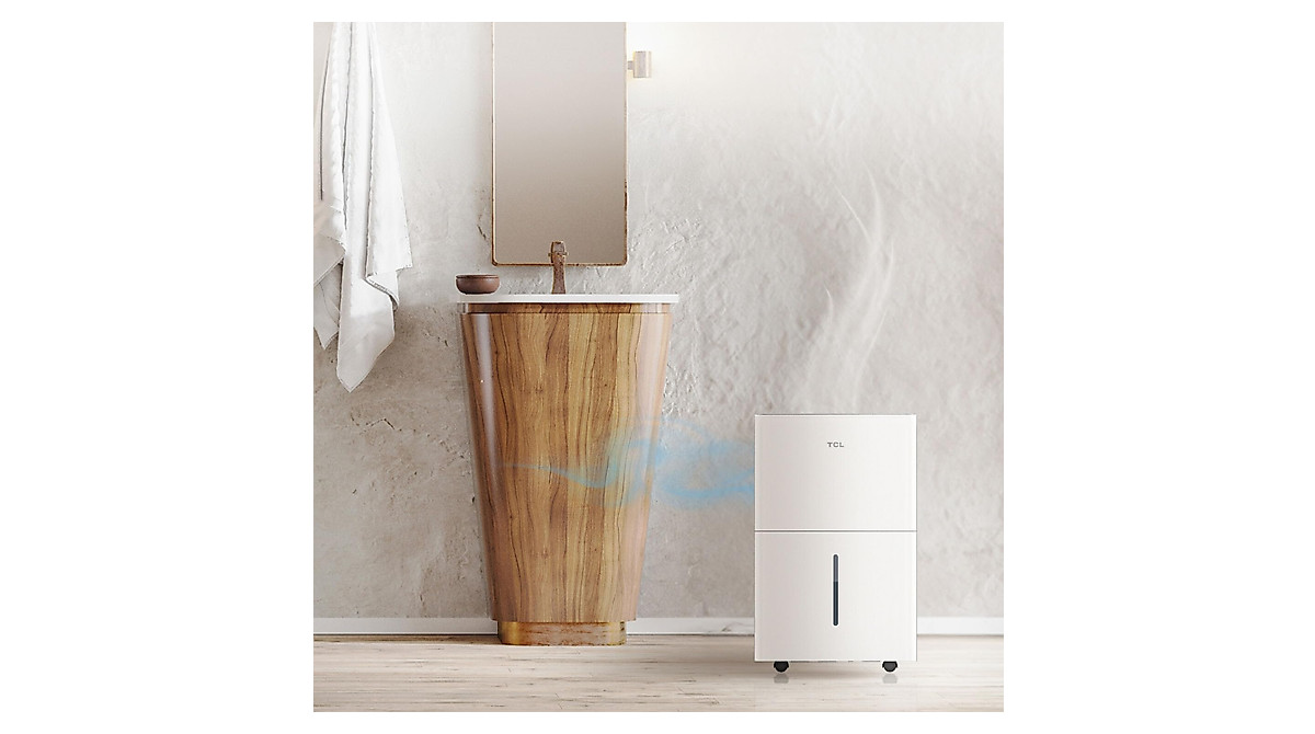 TCL H25D44W 25 Pint Smart Dehumidifier - Energy Efficient