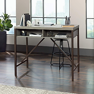 Sauder Manhattan Gate Work Table, L: 44.09" x W: 23.62" x H: 36.06", Mystic Oak Finish
