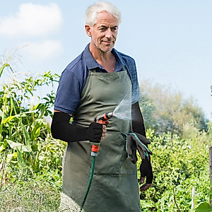 2 Pairs Cut Resistant Sleeves for Men Anti Cut Protective Sleeves Arm Sleeves Safety Gloves (Black, Gray)