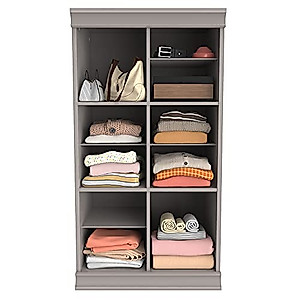 ClosetMaid 4597 Modular Storage Stackable 12-Shelf Unit with Dividers, Taupe