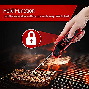 ThermoPro TP19 Waterproof Digital Meat Thermometer for Grilling with Ambidextrous Backlit & Thermocouple Instant Read Kitchen Cooking Food Thermometer for Candy Water Oil BBQ Grill Smoker