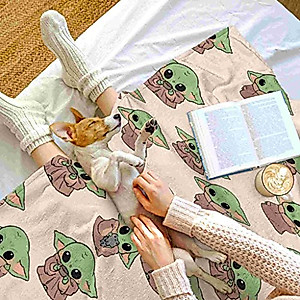 Soft Flannel Blanket Cartoon Warm Plush Throw Blanket Fleece Blanket for Couch Sofa Bedroom All Season for Kids Adults Gift 80"X60"