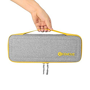 KEMOVE 61 Key Keyboard Case Hard EVA Keyboard Sleeve Travel Case Protective Pouch, Mechanical Keyboard Storage Carrying Case Compatible with 60% Gaming Keyboard