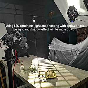 Alluneitter Bowens Mount Snoot,Strobe Video Snoot Conical Projector snoot with Optical Lens kit Include Various Gobos Used for Video Artist Modelling Shape Light Studio Photography Projection