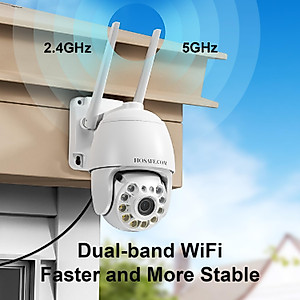 Security Camera Outdoor, Hosafe WiFi IP Camera Home Security System, Floodlight AI Motion Detection, Pan Tilt Auto Tracking, Two Way Audio, Color Night Vision, Waterproof Video Surveillance Camera