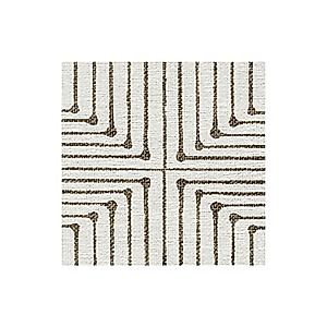 RUGGABLE x Jonathan Adler Washable Rug - Perfect Modern Area Rug for Living Room Bedroom Kitchen - Child Friendly - Stain & Water Resistant - Inkdrop Camel & Ivory 3'x5' (Standard Pad)