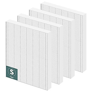 4 Pack C545 HEPA Replacement Filter S for Winix C545 Air Purifier, Replace Part 1712-0096-00 and 2522-0058-00, Ture HPEA Filter S Only by PETOX