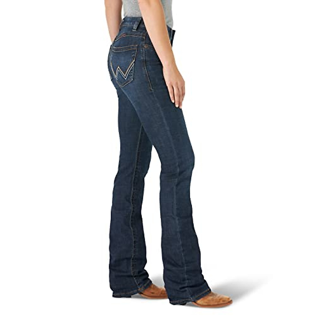 Wrangler Women's Willow Mid Rise Performance Waist Boot Cut Ultimate Riding Jean, Lovette, 13-36