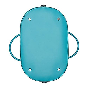 Calvin Klein Tinley Top Zip Satchel, Turquoise/White/Black