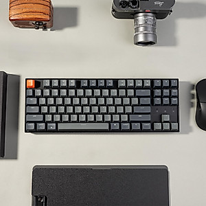 Keychron K8 Tenkeyless Wireless Mechanical Keyboard for Mac, White Backlight, Bluetooth, Multitasking, Type-C Wired Gaming Keyboard for Windows with Gateron G Pro Brown Switch