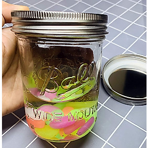 Stainless Steel Mason Jar Lids, Storage Caps with Silicone Seals for Wide Mouth Mason Canning Jars, Polished Surface, Reusable and Leak Proof, Pack of 12 (12-Pack Wide Mouth stainless steel)