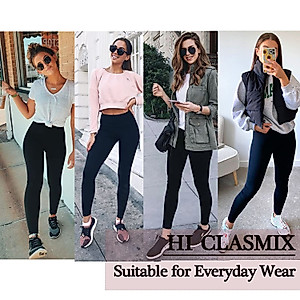 High Waisted Leggings for Women-Womens Black Seamless Workout Leggings Running Tummy Control Yoga Pants(S-M)