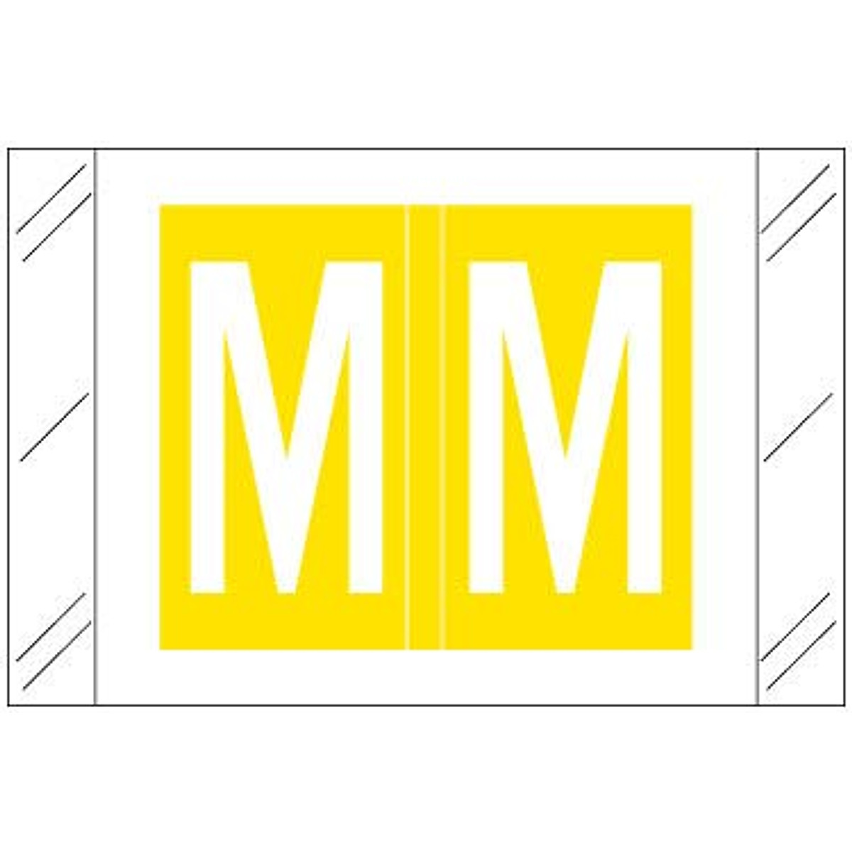 Doctor Stuff - File Folder Labels, Alphabet Letter M, Tabbies 12000 - Cram Series Compatible Alpha Stickers, Yellow, 1" x 1-1/2", 500/Roll