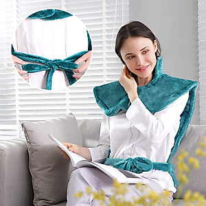 Large Heating Pad for Back and Shoulder, 24inx33in Heat Wrap with Fast-Heating and 4 Heat Settings, Auto Shut Off Available - Green
