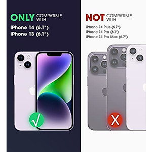 i-Blason Ares Series Designed for iPhone 14 Case 6.1 inch (2022)/iPhone 13 Case 6.1 inch (2021), Dual Layer Rugged Clear Bumper Case with Built-in Screen Protector (Black)