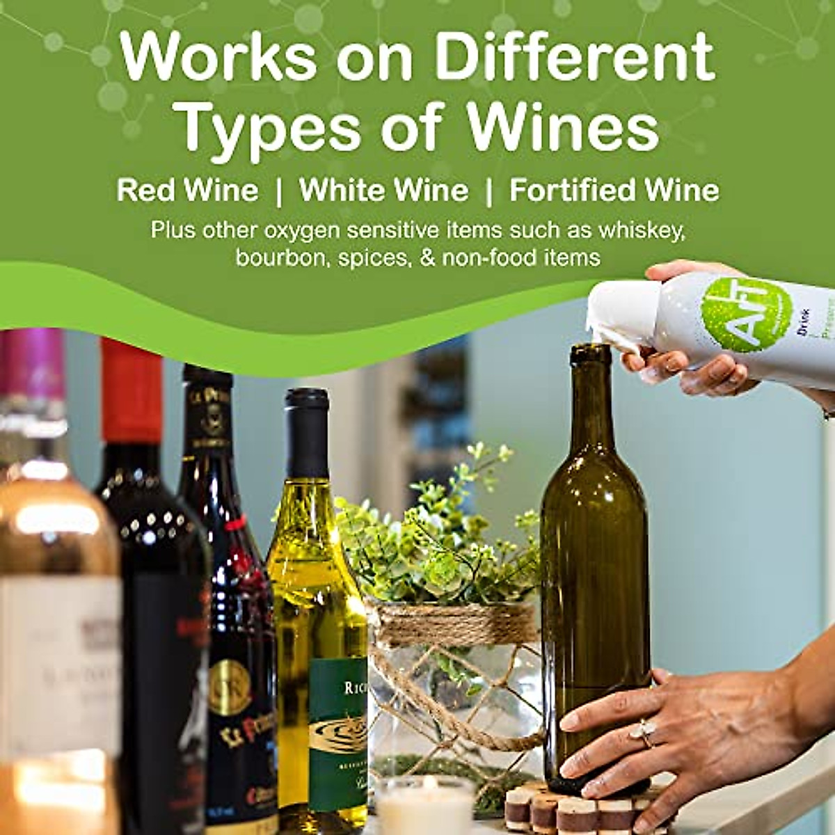 ArT Wine Preserver - Comes with a Wine Bottle Stopper, Preserves Fortified White & Red Wine, Functional & Modern Wine Accessories, Essential Gift for Wine Lovers, 1-Pack, 0.42 oz.