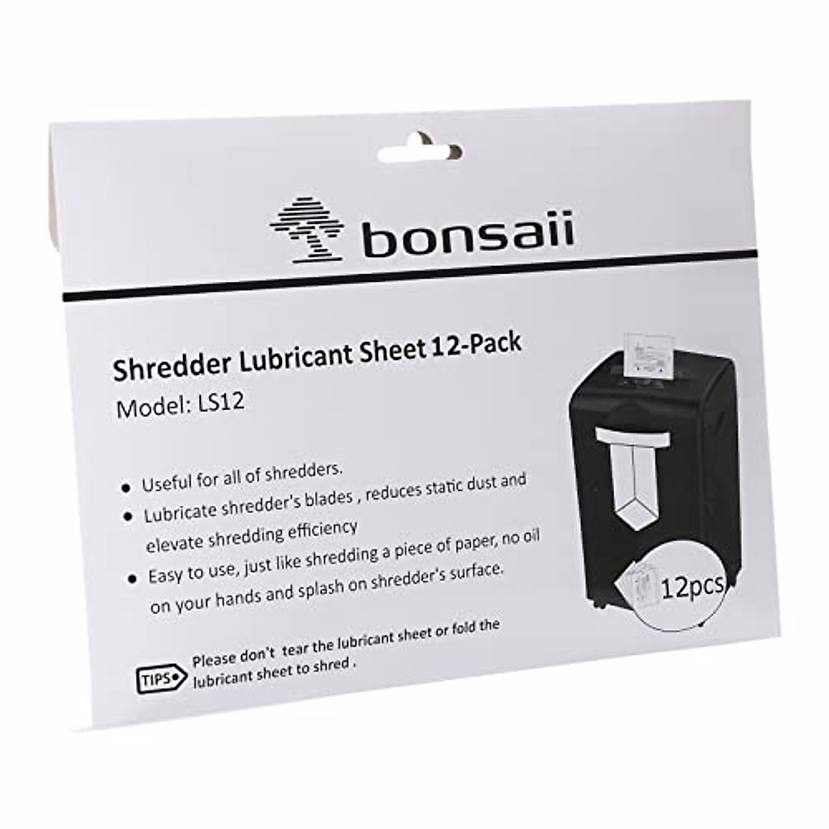 Bonsaii C237-B Shredder and 12-Pack Lubricant Sheets