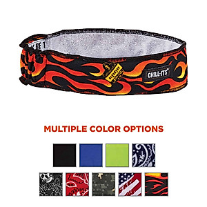 Ergodyne Chill-Its 6605 Black/Red Hi Cool/Terry Cloth Stand Alone Sweatband - 12429 [PRICE is per EACH]