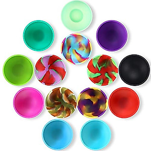 14 Pieces Mini Silicone Pinch Bowls, 1.75 Ounce Prep and Serve Bowls, Multicolor Reusable Snack Bowls Silicone Condiment Bowls for Sauce, Nuts, Candy, Fruits, Appetizer, Snacks