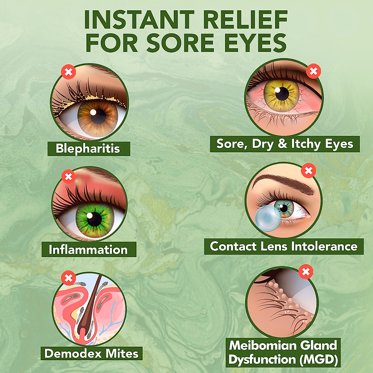 NOVEHA 60PCs Tea Tree Oil Eyelid & Lash Wipes | With Hyaluronic Acid, Green Tea & Chamomile For Blepharitis, Itchy & Stye Eyes, Individually Wrapped, Natural Eyelash Makeup Remover & Daily Cleanser