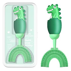 ZMRZ Toddler Toothbrush, U-Shaped Kids Toothbrush for 2-6 Years, Baby Toothbrush with Food Grade Soft Silicone, 360° Manual Whole Mouth Toothbrush for Kids