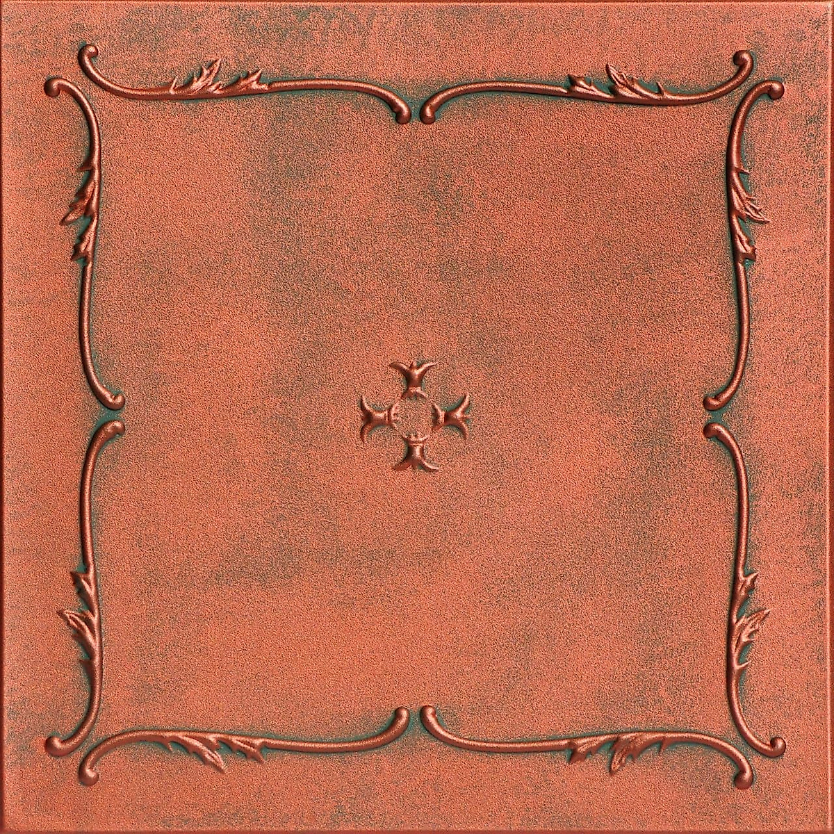 A La Maison Ceilings R05 Spring Buds Foam Glue-up Ceiling Tile (128 sq. ft./Case), Pack of 48, Copper Patina