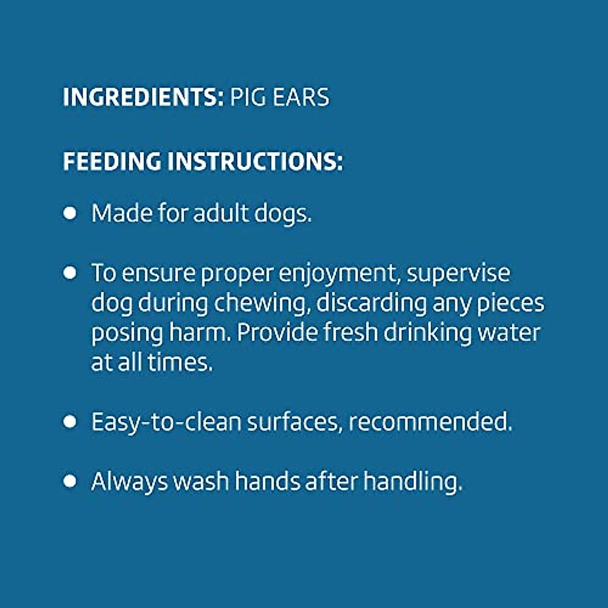 Amazon Brand – Wonder Bound Whole Pig Ears Dog Treats, Pork, 4.23 ounce, 6 Count (Pack of 1)