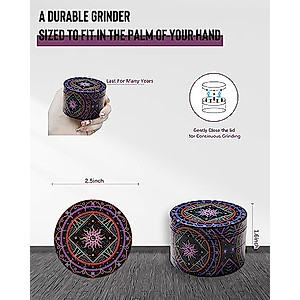 2.5" Grinder, Premium Stainless Steel Manual Grinder,Compact Size with Unique Pattern Design, Versatile Grinder(divination)