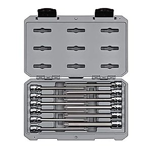 TEKTON 3/8 Inch Drive Long Torx Bit Socket Set, 12-Piece (T10-T60) | SHB91305