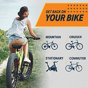 Bikeroo Bike Seat Cushion for Women - Universal Memory Foam Bicycle Seat for Mountain, Road, Exercise Bike - Comfortable Padded Bike Saddle Replacement w/Shock Springs, Black