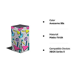 MIGHTY SKINS Skin Compatible with Xbox Series X - Awesome 80s | Protective, Durable, and Unique Vinyl Decal wrap Cover | Easy to Apply and Change Styles | Made in The USA (MIXBSERX-Awesome 80s)