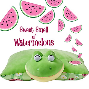 Pillow Pets - Sweet Scented Watermelon Frog Puff - Stuffed Animal - Plush