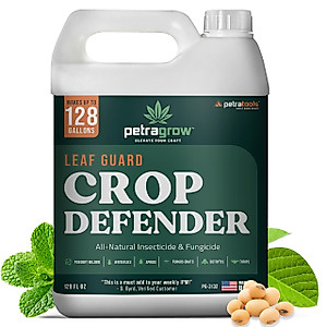 PetraGrow Crop Defender Leaf Guard Super Concentrate Pesticide, Miticide, Plant Fungicide, Insecticide for Indoor Plants, Spider Mite Spray, Powdery Mildew Spray for Plants - 1 Gal