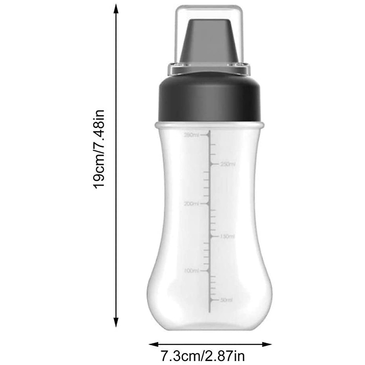 YYYFEI 5-hole Sauce Squeeze Bottles with Lid，9.87oz/280ml Plastic Condiment Bottles for Ketchup Peanut Butter Ketchup Salad Dressing Mustard ，with Scale and Labels,3pcs