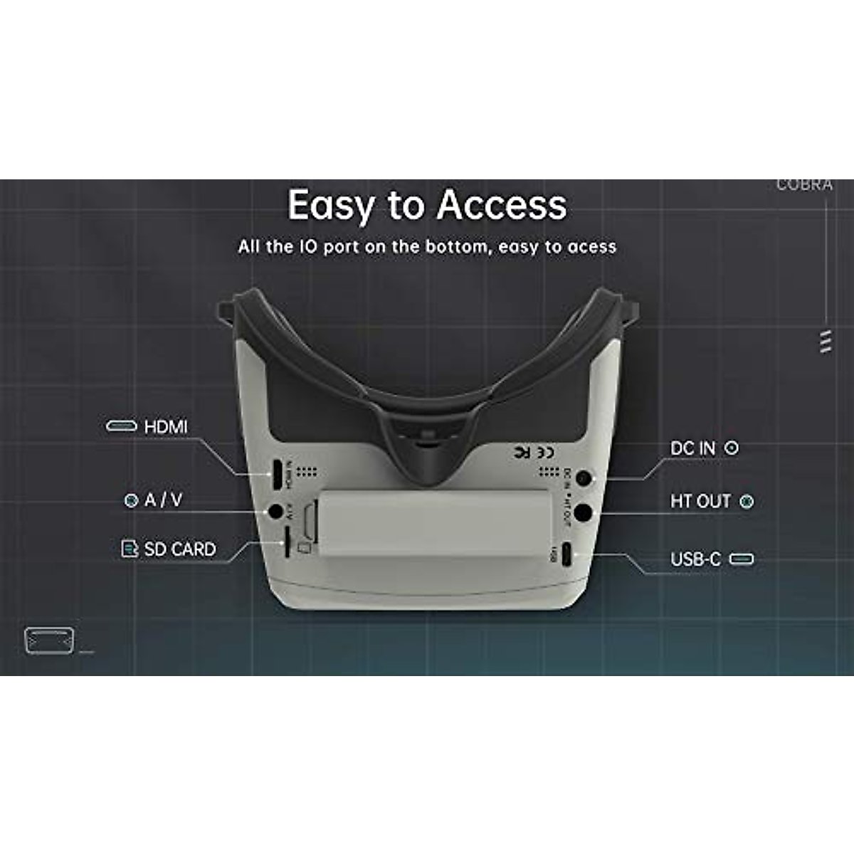 SKYZONE Cobra X V2 FPV Goggles 5.8G 4.1in FPV Receiver 48CH 1280x720 LCD with DVR（black）