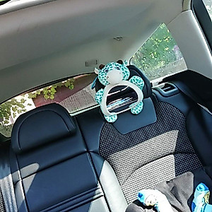 xinyijiayi Car Seat Mirror,Baby Car Mirror Stable Wide View Cute Cartoon Animal Car Headrest Mount Baby Safety Observation Rearview Mirror Deer#