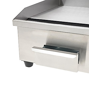 Professional Electric Griddle Commercial Electric Griddle Flat Top Grill Hot Plate Commercial Grill BBQ Electric Countertop Griddle for Restaurant Kitchen 548x350mm 110V