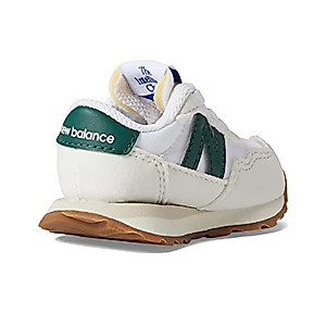 New Balance Kids 237 Bungee Sneaker, NIMBUS CLOUD/NIGHTWATCH GREEN, 5 M Toddler (1-4 Years)