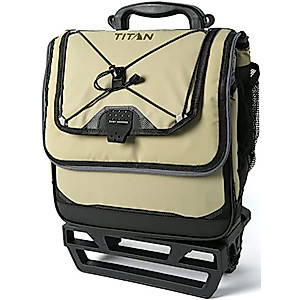 Arctic Zone Titan Deep Freeze Wheeled Cooler - 60 Can Rolling Cooler - Moss Green - Cooler with Deep Freeze Insulation and Detachable All-Terrain Cart with Wheels