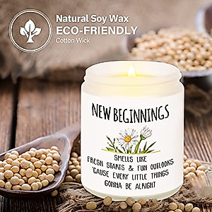 Afterprints Scented Candles - New Beginnings Gifts for Women, New Job/Promotion/Divorce/Break Up/Congratulations Gift, Candle Gifts for Coworker Best Friend Bestie Sister