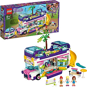 LEGO 41395 Friends Friendship Bus Toy with Swimming Pool and Slide, Summer Holiday Playsets for 8+ Year Old