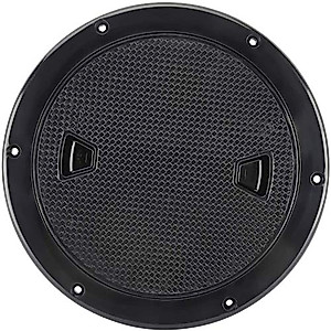 YaeMarine 2-Pack 4", 6", 7" Boat Deck Cover Marine Inspection Hatch Deck Plate Access & Lid Round Non-Slip RV Black (6")