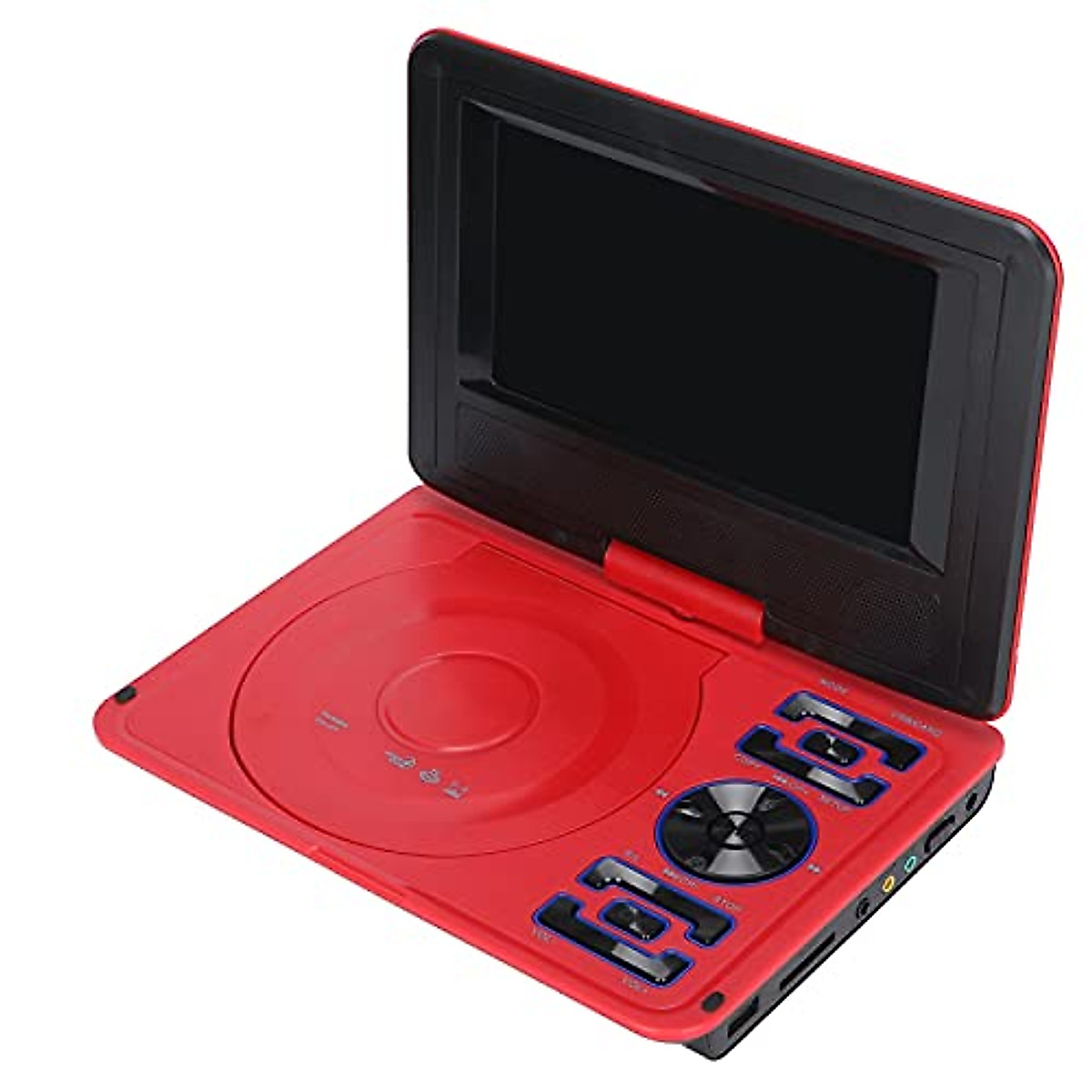 6.8 Inch Portable DVD Player, Car TV Player Portable HD Children's DVD Player Multifunctional Convenient Mobile DVD Player for Car and Outdoor 110‑240V(red)