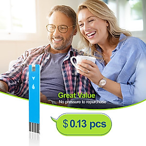 AUVON DS-W Draw-in Blood Glucose Test Strips for use with AUVON DS-W Diabetes Sugar Testing Meter (No Coding Required, 300 Count)