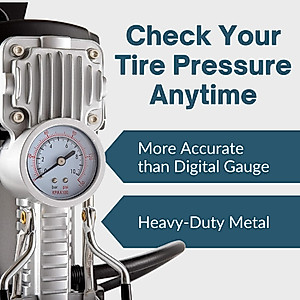 Asani 12V Air Compressor - Portable & Compact Tire Pump, 150 PSI Heavy-Duty Double Cylinder Tire Inflator with LED Flashlight, Ideal for SUVs, Off-Road, Trailer, Truck, Bike, Air Bed