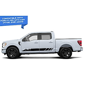Mountain Stripes Decals Stickers Graphics Compatible with Ford F150 all Generations (2900B)
