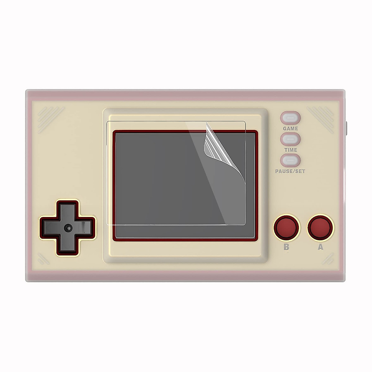 PlayVital Semi-Transparent Clear Silicone Cover Protective Case Skin for Nintendo Game & Watch: Super Mario Bros w/ 2 Pcs Screen Protectors