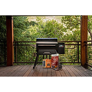 Traeger Grills Ironwood 885 Wood Pellet Grill and Smoker Bundle with Cover and Signature Pellets featuring Alexa and WiFIRE Smart Home Technology - Black