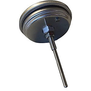 Black Face BBQ Grill Thermometer 50F-900F High Temp Range Heavy Duty Premium Quality Smoker Thermo 2 Inch or 3" with M8 or 1/2 NPT Thread