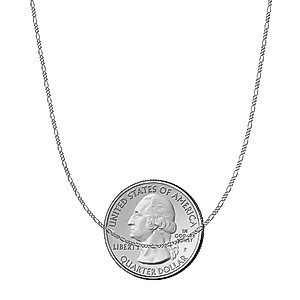 Savlano 925 Sterling Silver Italian Solid 1.6MM Figaro Adjustable Bolo 14-24 Inch Chain Necklace For Women - Made in Italy Comes With a Gift Box (White)